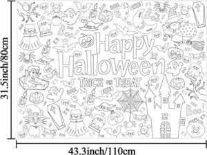 Halloween Giant Coloring Poster For Kids - The Coloring Inn